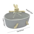 Japceit Handmade Woven Storage Basket, Cute Rabbit and Bear Design ...