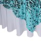 BalsaCircle 72" x 72" Turquoise Square Big Payette Sequin Table Overlay Linens Tablecloth ...