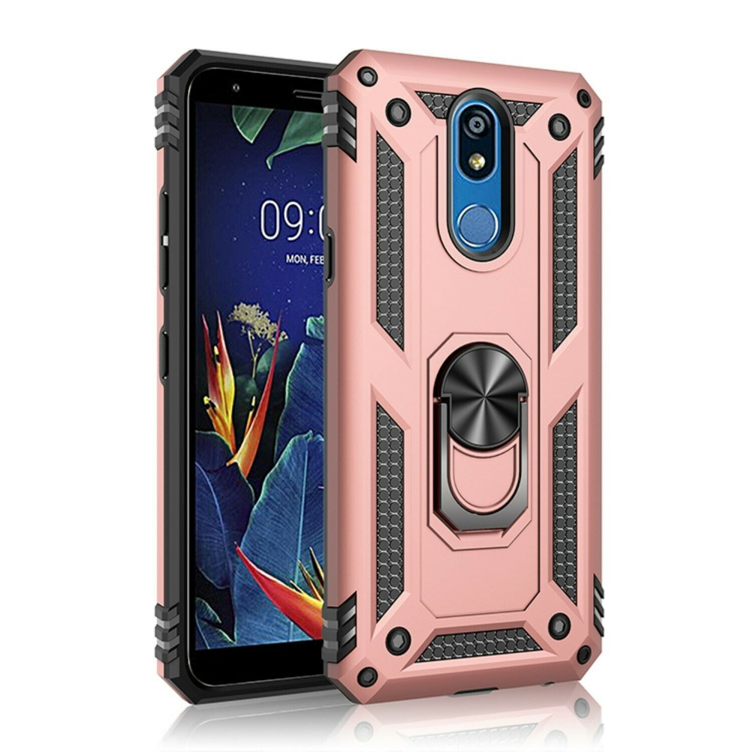 for LG Stylo 5 Case Titanium Phone Case Magnet Mount Ready Slip Guard ...