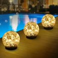 2pcs Solar Outdoor Garden Decorative Lights - Spherical Crack Design ...