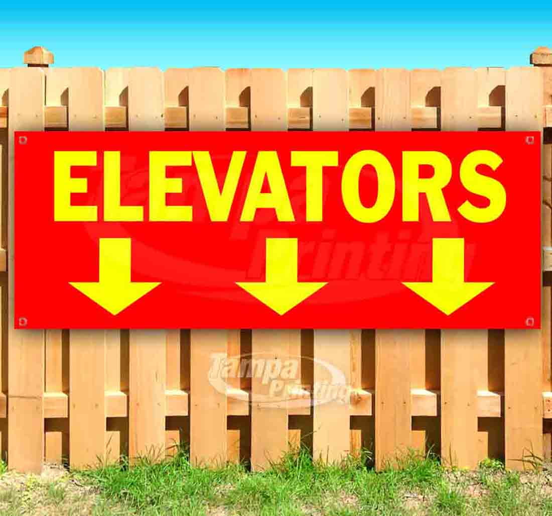 Elevators 13 oz Vinyl Banner With Metal Grommets - Walmart.com