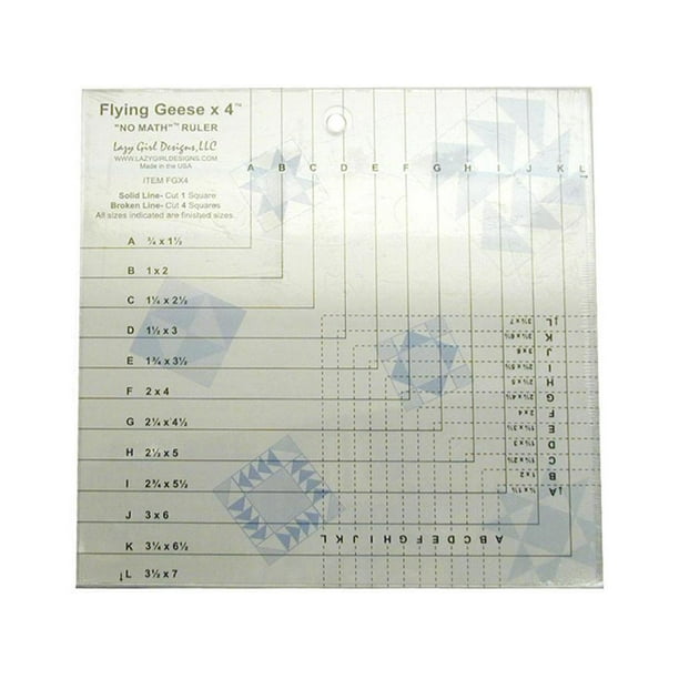 Lazy Girl Designs Flying GeeseX4 No Math Ruler - Walmart.com