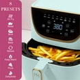 6-Quart Air Fryer with 8 Functions and a Touchscreen Display Aqua ...