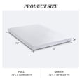 4 Inch Memory Foam Sofa Mattress Topper, Full Size Replacement for Pull ...
