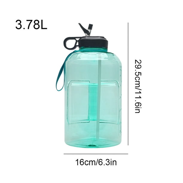 3.78L Motivational Gallon Water Bottle Time Marker Quotes Plastic ...