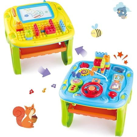 Baby Activity Table&Learing Table,7-in-1 Multi Kids Activity Table Set Early Education Toy ...