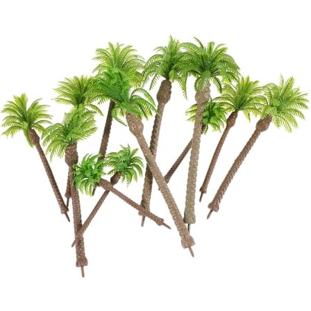 10 Pcs Model Fir Tree Plastic Miniature Landscape Scenery Train ...