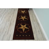 Premium 3D Effect Hand Carved Thick Modern Cowboy Lodge Texas Star Area ...