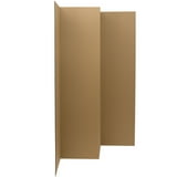 6 ft. Tall Plain Brown Cardboard Privacy Screen Room Divider - 5 Panel ...
