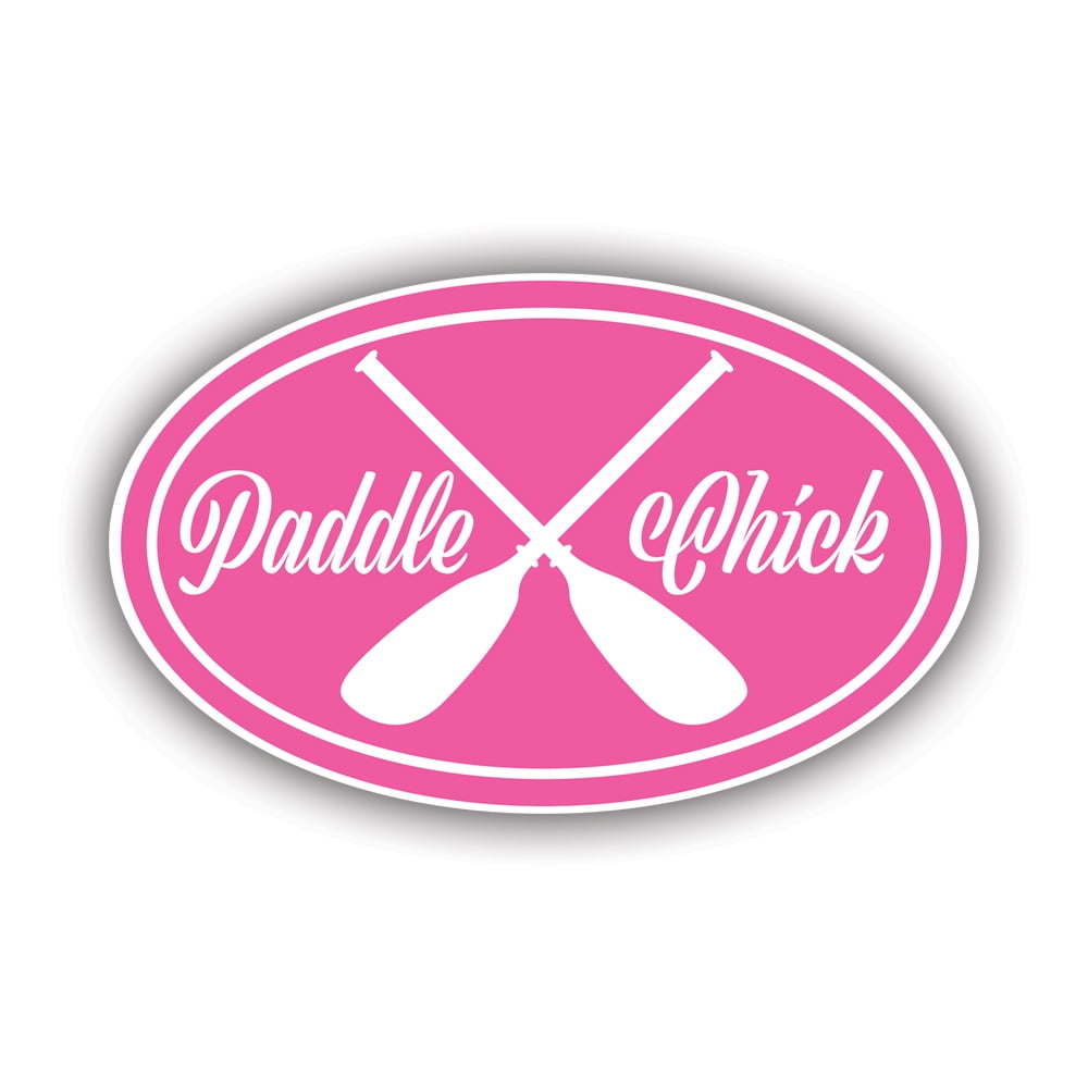 Pink Oval Paddle Chick Sticker Decal - Self Adhesive Vinyl ...