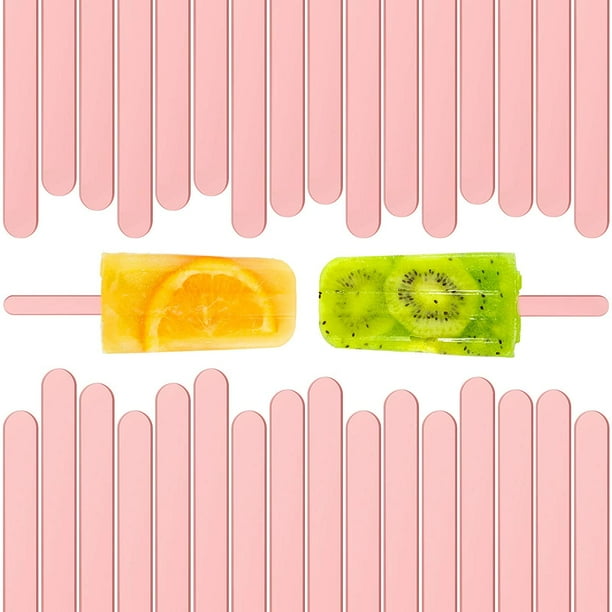 50 Pieces Reusable Acrylic Popsicle Sticks Mirror Popsicle Sticks ...