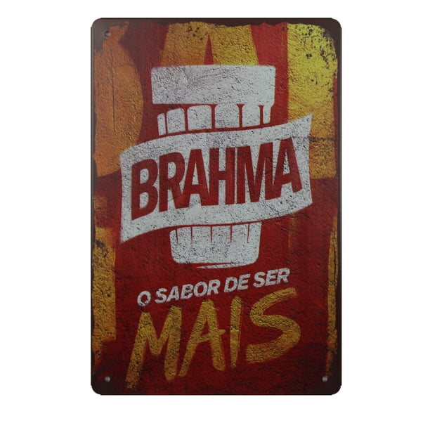 Brahma Brazilian beer metal tin sign vintage style reproduction 12 x 8 ...