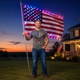 Smart Lighted American Flag 3x5 FT, Flag 4th of July Decorations Lights ...