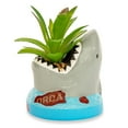 JAWS Shark Small 4-Inch Ceramic Mini Planter With Artificial Plant ...