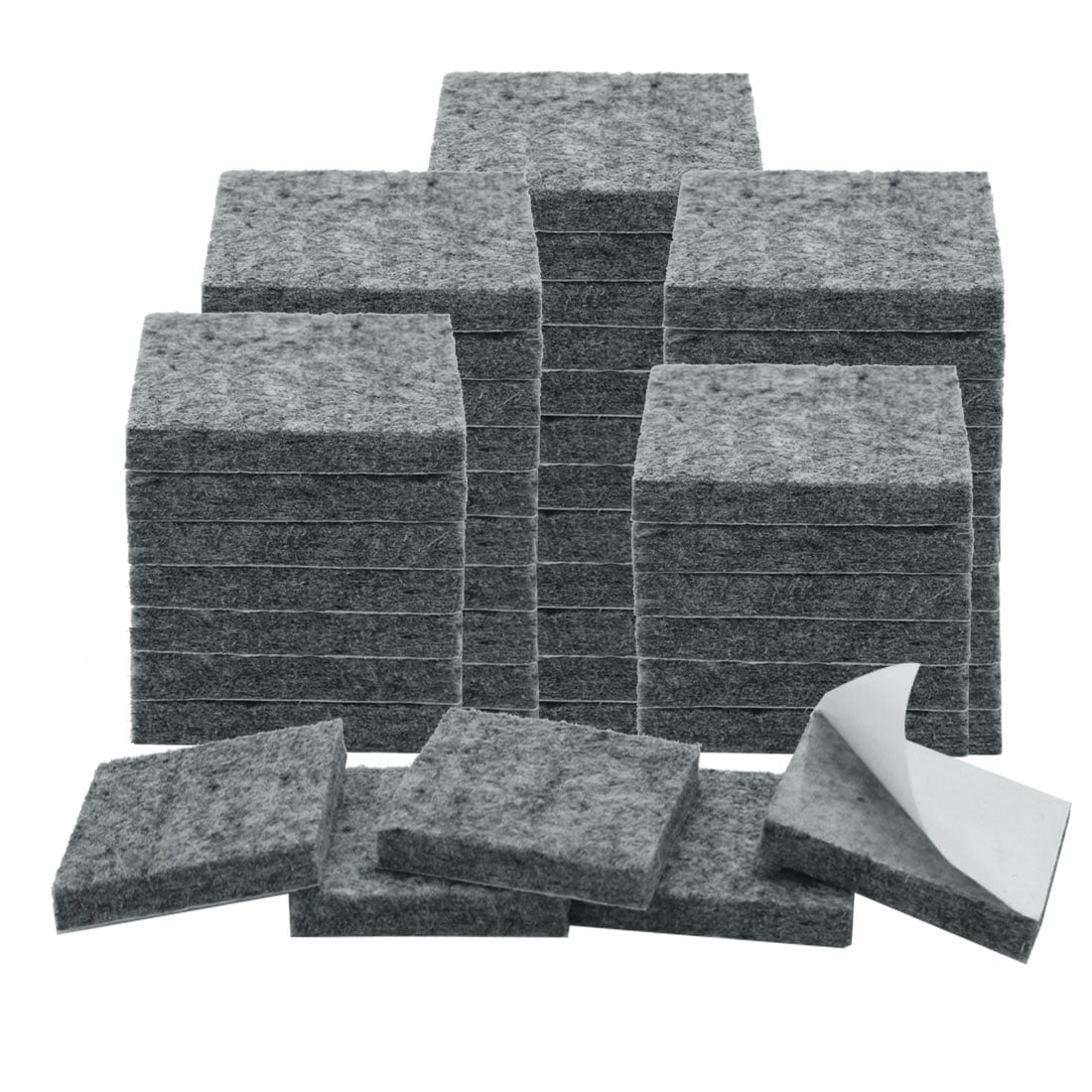 50pcs Felt Furniture Pad Square 1 3/8" Floor Protector for Table Chair ...