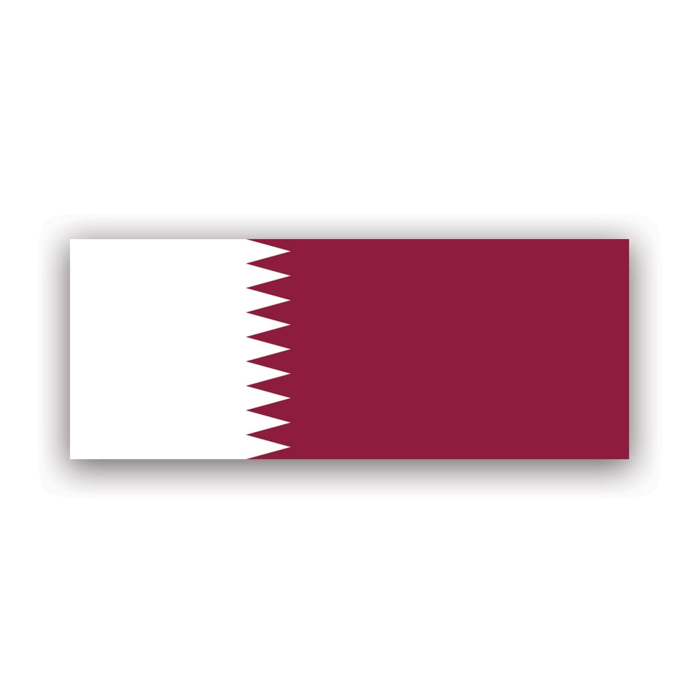 Qatari Flag Sticker Decal - Self Adhesive Vinyl - Weatherproof - Made ...