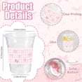 100 Pcs Pink Bow Birthday Decoration Cups,16 oz Coquette Plastic ...