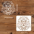 1pc Damask Stencil 30x30cm Reusable Large Floral Allover Pattern ...