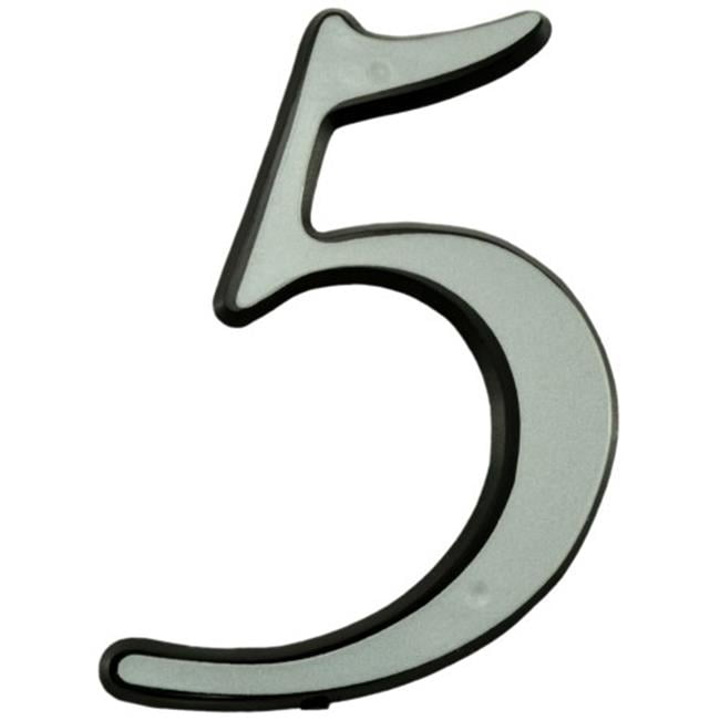 Midwest Fastener MF360112 4 in. - 5 White Reflective House Numbers - 3 ...