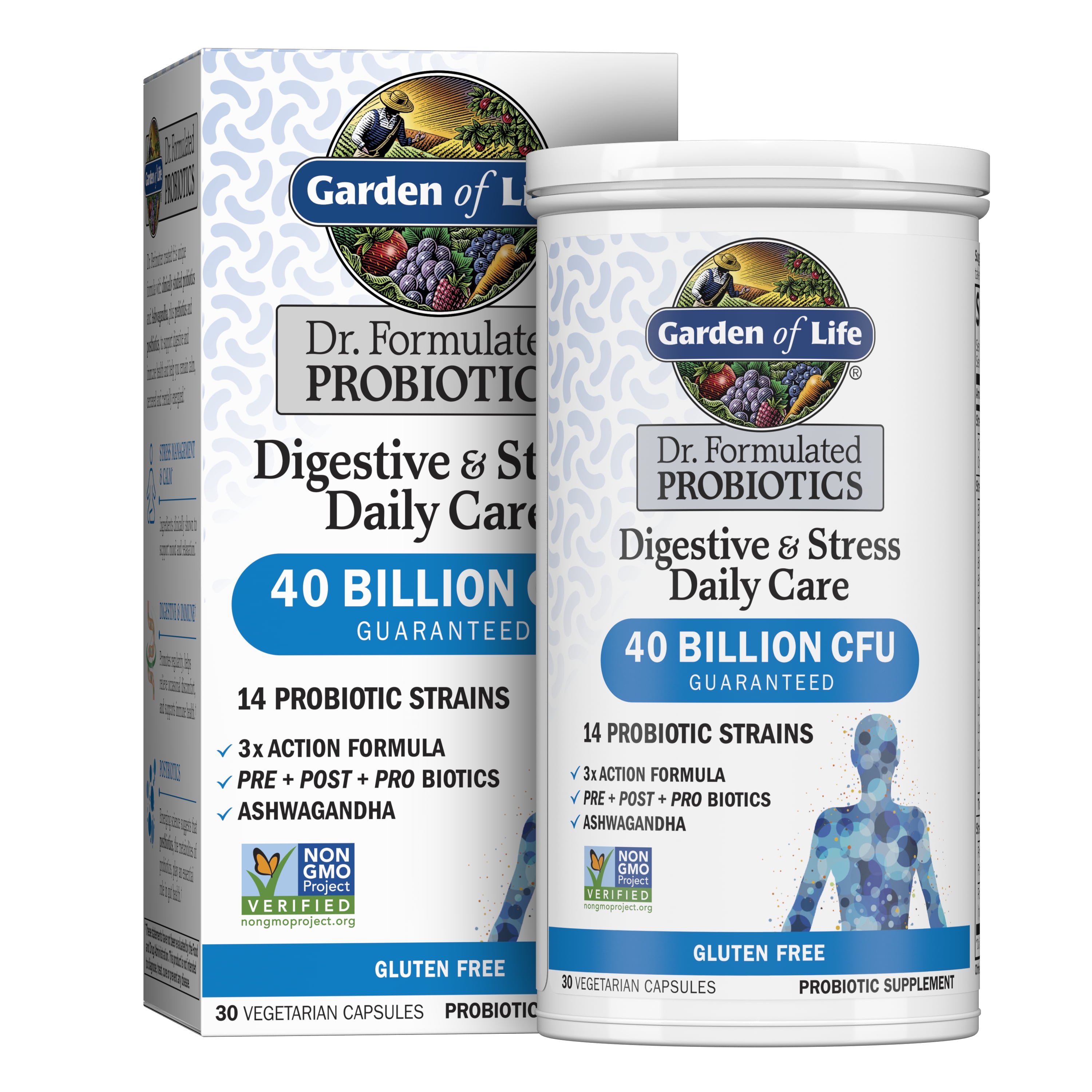 Garden of Life Dr. Formulated Digestive & Stress Probiotics | 30ct ...
