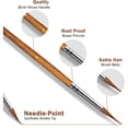 Watercolor Brushes Set,6Pcs Extended-Needle Point Brushes Synthetic ...