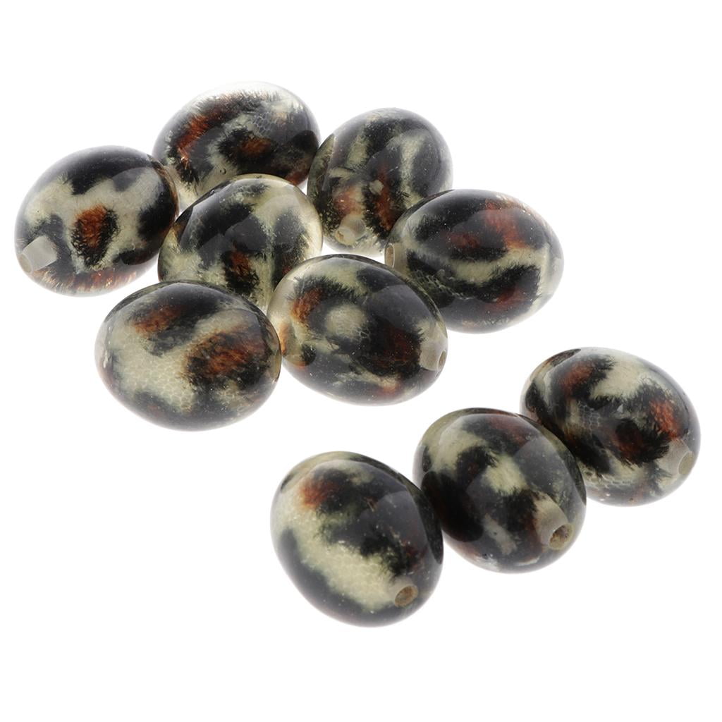 10x Loose Bead Resin Gemst Spacer Charms For DIY Jewelry Making Finding ...