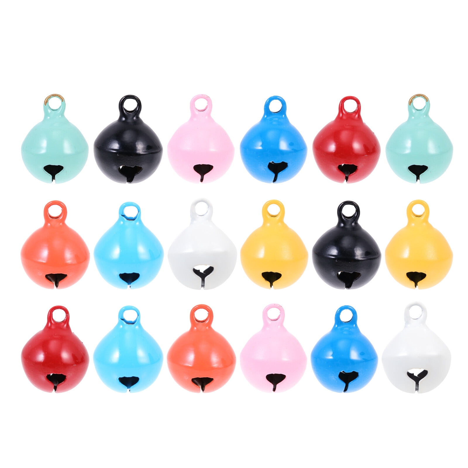 KAKOWELY 18 cascabeles pintados de colores para hacer tú mismo ...