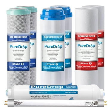 iSpring RCC7AK-UVBLK, NSF/ANSI 58 Certified, Alkaline and UV 7-Stage ...