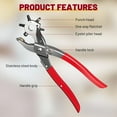 2 in 1 Leather Hole Punch Eyelet Tool Kit,4/25" 4mm Revolving Hole ...