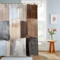 Bathroom Shower Curtain Watercolor Sketch Color Blocks Waterproof ...