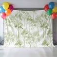 Watercolors Trees Photography Backdrop 7x5FT, Green Leaf Abstract Retro ...