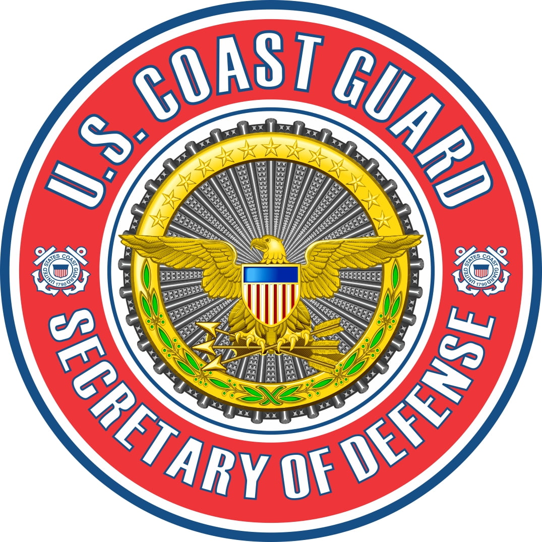 3.8 Inch U.S. Coast Guard Secretary of Defense Badge Decal - Walmart.com