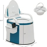 VINGLI Portable Camping RV Toilet with Soft Back, Handrail, Inner ...