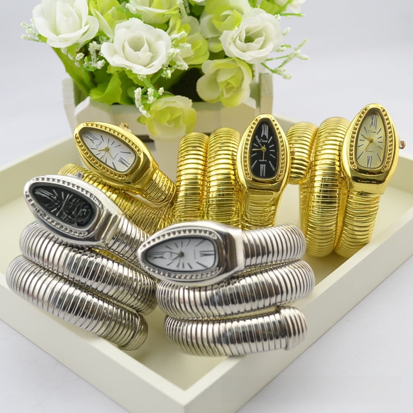 Click here for Funavi Ladies Watch Golden Snake Bracelet Watch Wh... prices