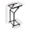 Rolling DJ Mixer Stand Stage Cart Adjustable Rack Mount Studio ...
