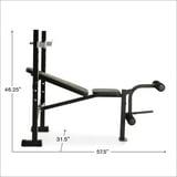 Weider Legacy Standard Bench and Rack, 410 Lb. Total Weight Capacity ...