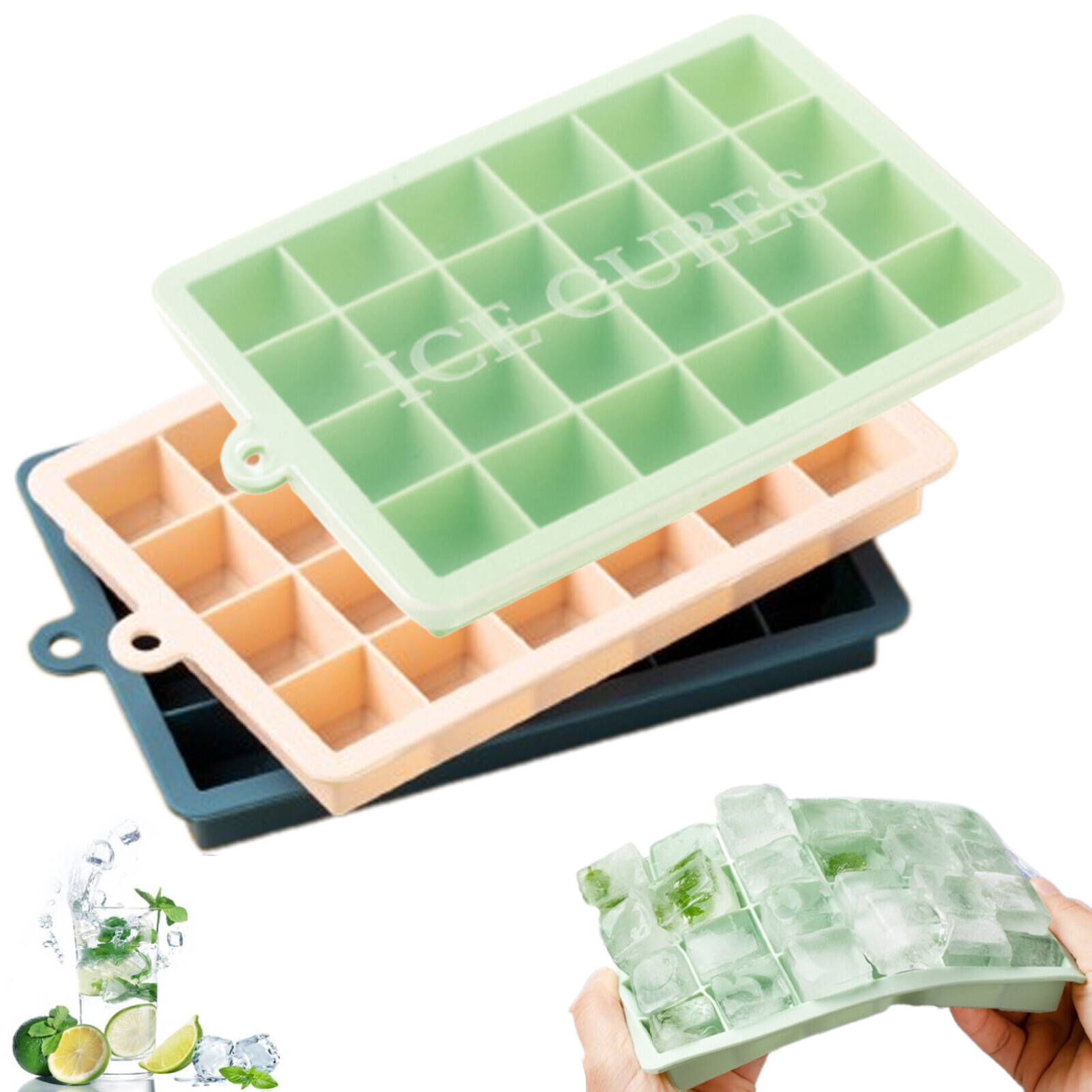 Qianha Mall Ice Cube Trays Silicone - Silicone Ice Cube Trays Molds ...
