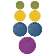 Pyrex 7402-PC 2-Pack Blue Round Plastic Replacement Lid Cover for 7-Cup ...