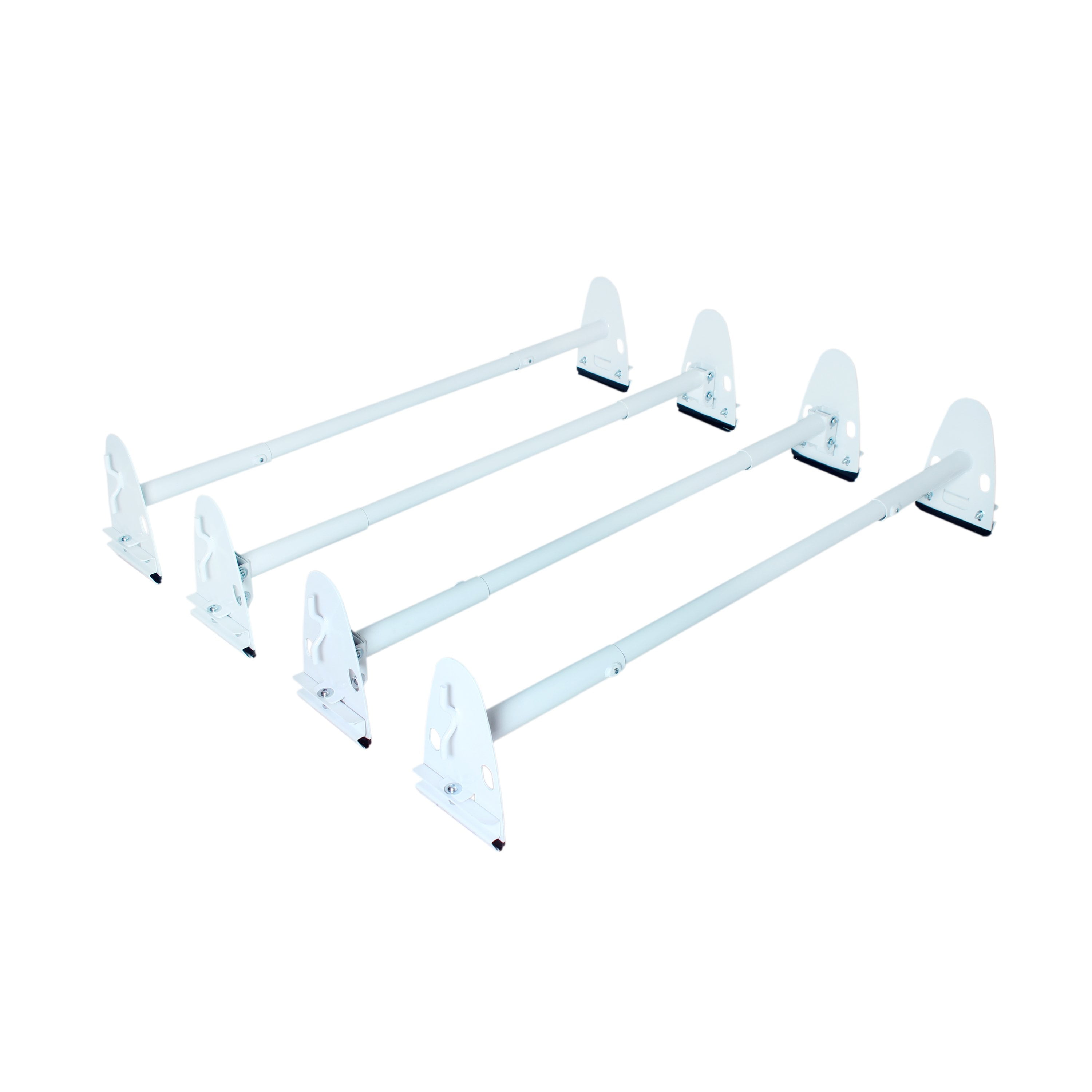 AA-Racks Model X37 Heavy Duty Rain Gutter Van Roof Rack Round Four Bar ...