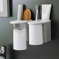 COFEST Toothbrush Shower Bathroom Wall Cup Dispenser Holders Holderwall ...