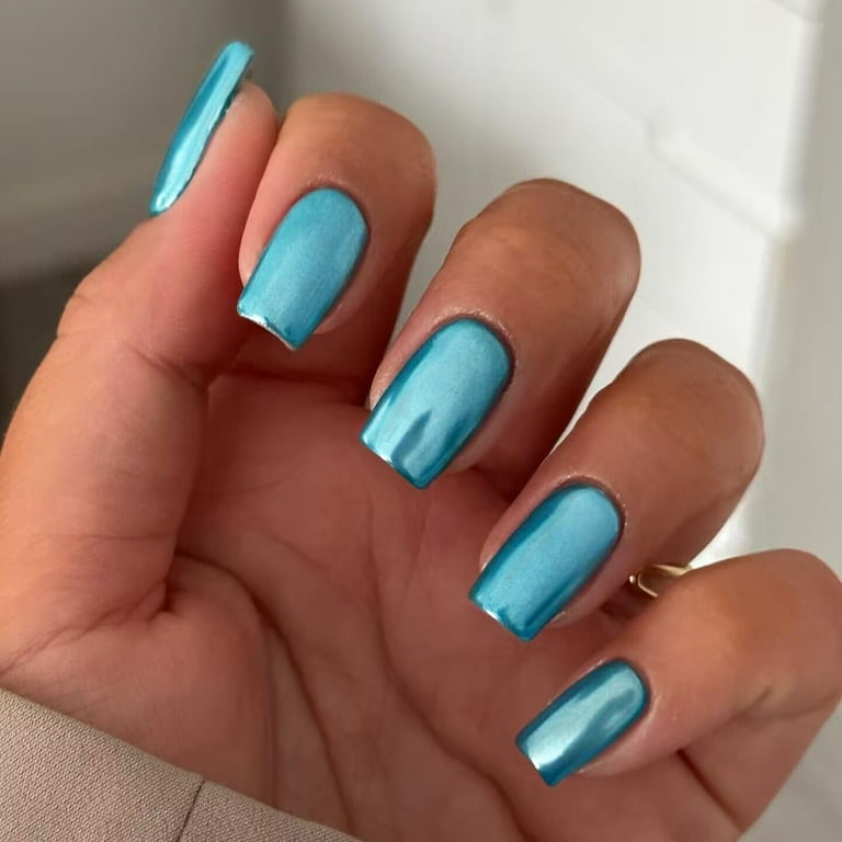 Teal acrylic nails store