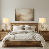 RORIA 25”Living Room Table Lamp Set of 2 Clock, Touch-Control Three ...