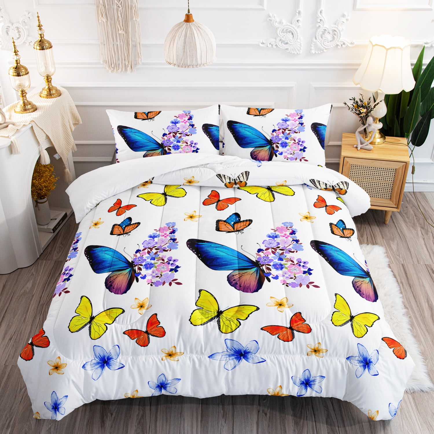 Hosima 3-Piece 3D Digital Comforter With Pattern Composed Of Multiple ...