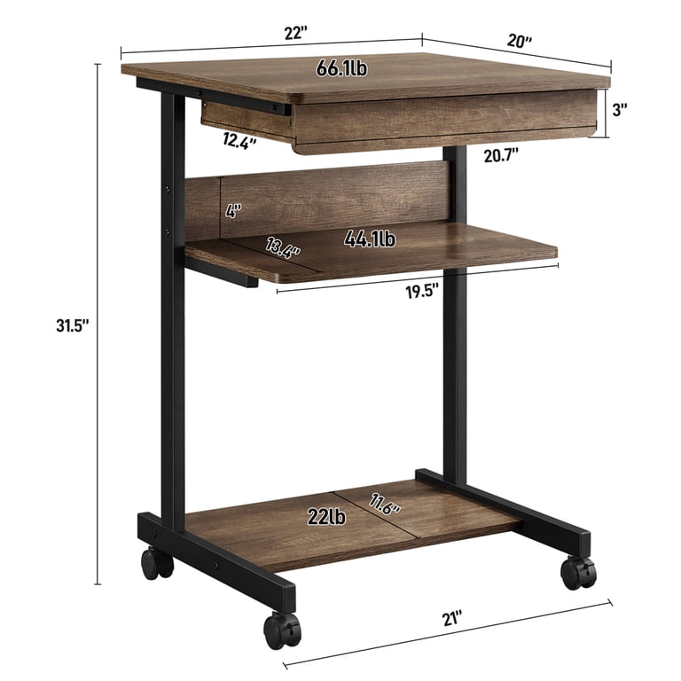 Computer Desk With Printer Shelf Computer Desk Topeakmart 3 Tier With ...