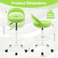 Drafting Chair Rolling Stool Esthetician Chairs with Footrest Backrest ...