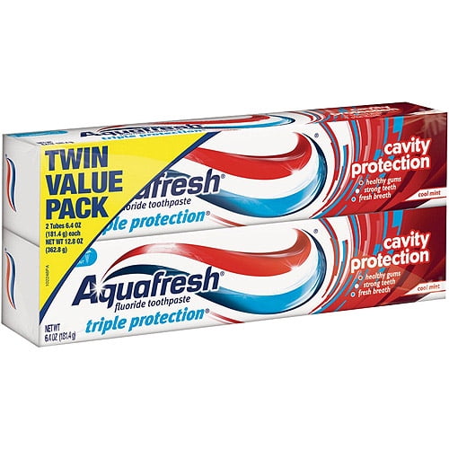 Aquafresh Cavity Protection Cool Mint Fluoride Toothpaste 2 Pk, 6.4 Oz ...