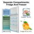 Smad Propane Refrigerator 110V/Propane Fridge up Freezer 9.3 Cu ft ...
