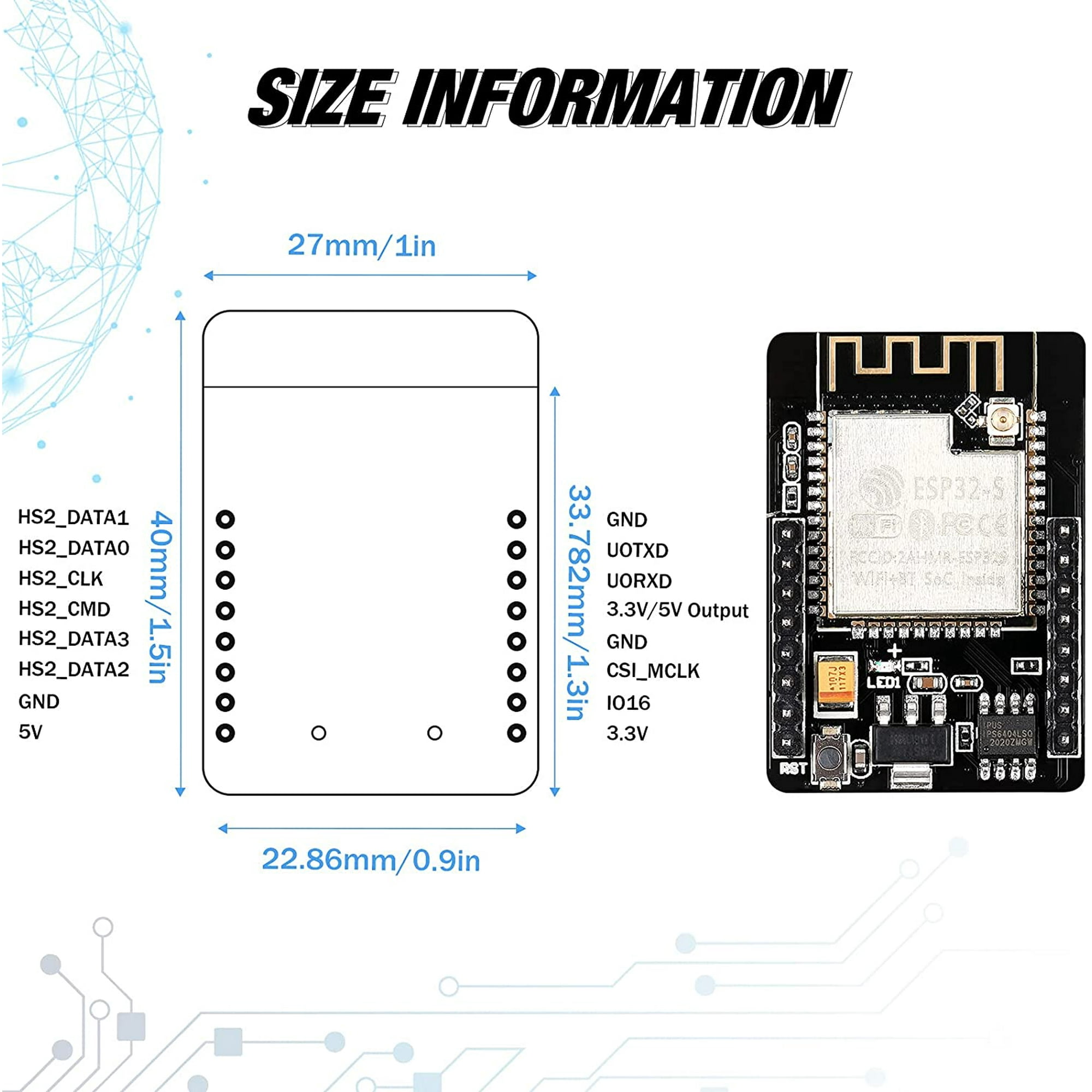 ESP32-CAM Camera Module Pinout, Datasheet, Features And, 44% OFF ESP32-CAM Camera Module Pinout, Datasheet, Features And, 44% OFF