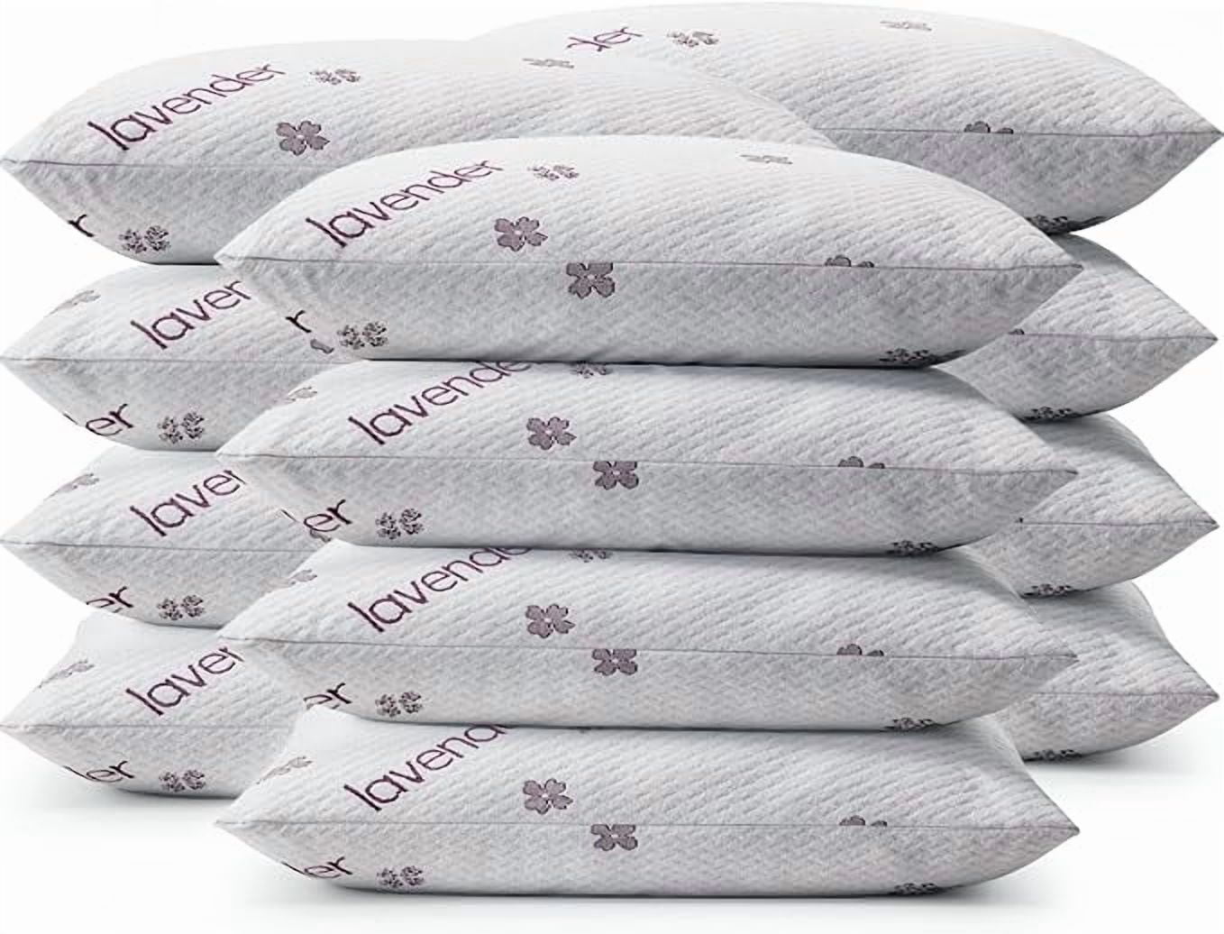 Beddora Cooling Lavender Memory Foam Pillow Queen Size Pack of 12 ...