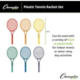 Champion Sports 21-Inch Plastic Tennis Racquet Set Assorted Colors ...